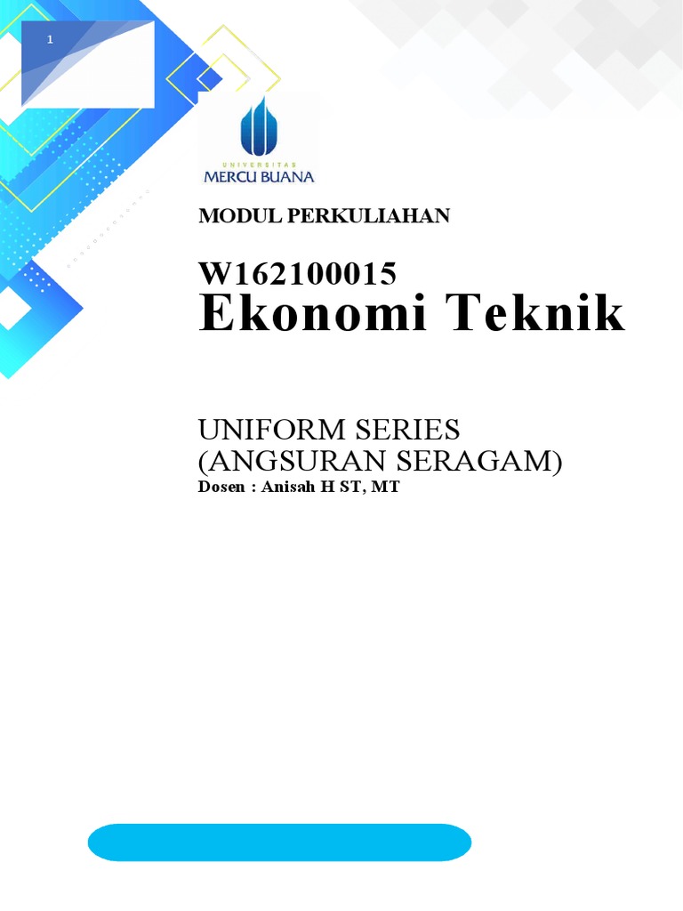 Modul 4 Uniform Series | PDF