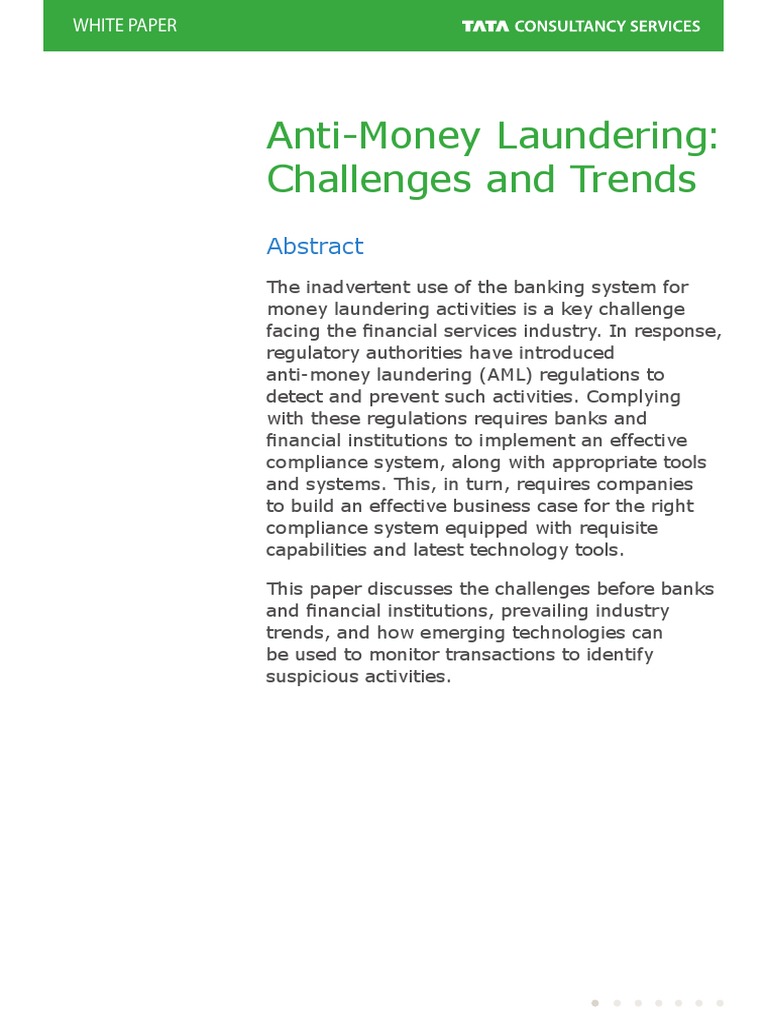 Anti-Money Laundering - Challenges and Trends | PDF | Money Laundering ...