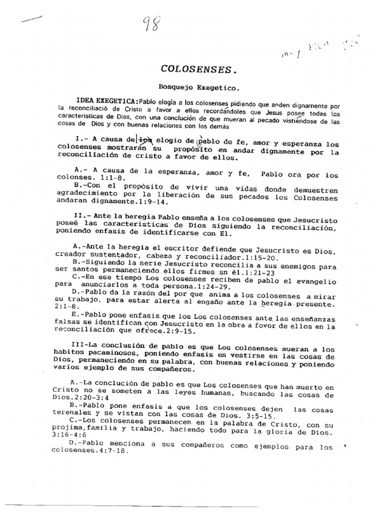 Ejemplos de Bosquejos | PDF