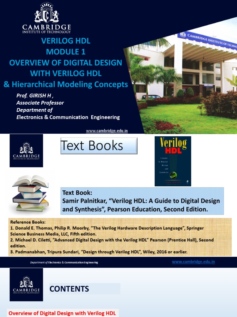Verilog Hdl Overview And Hierarchical Modeling Concepts Pdf Hardware Description Language