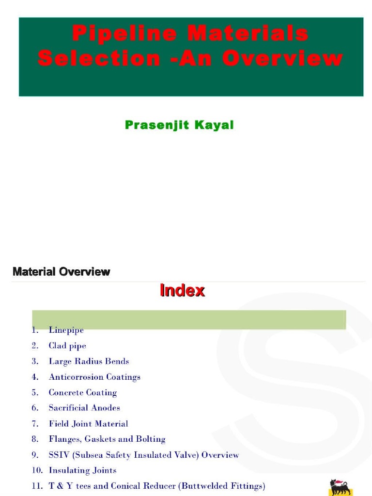 Pipeline Materials Selection | PDF