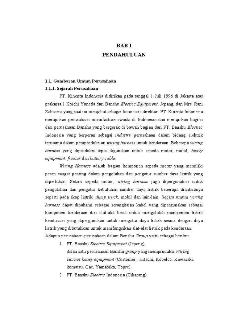 Profil PT Kinenta Indonesia dan Produksinya | PDF