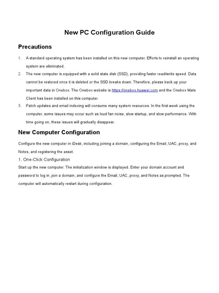 New Pc Configuration Guide 3 0 Pdf Solid State Drive Icon Computing