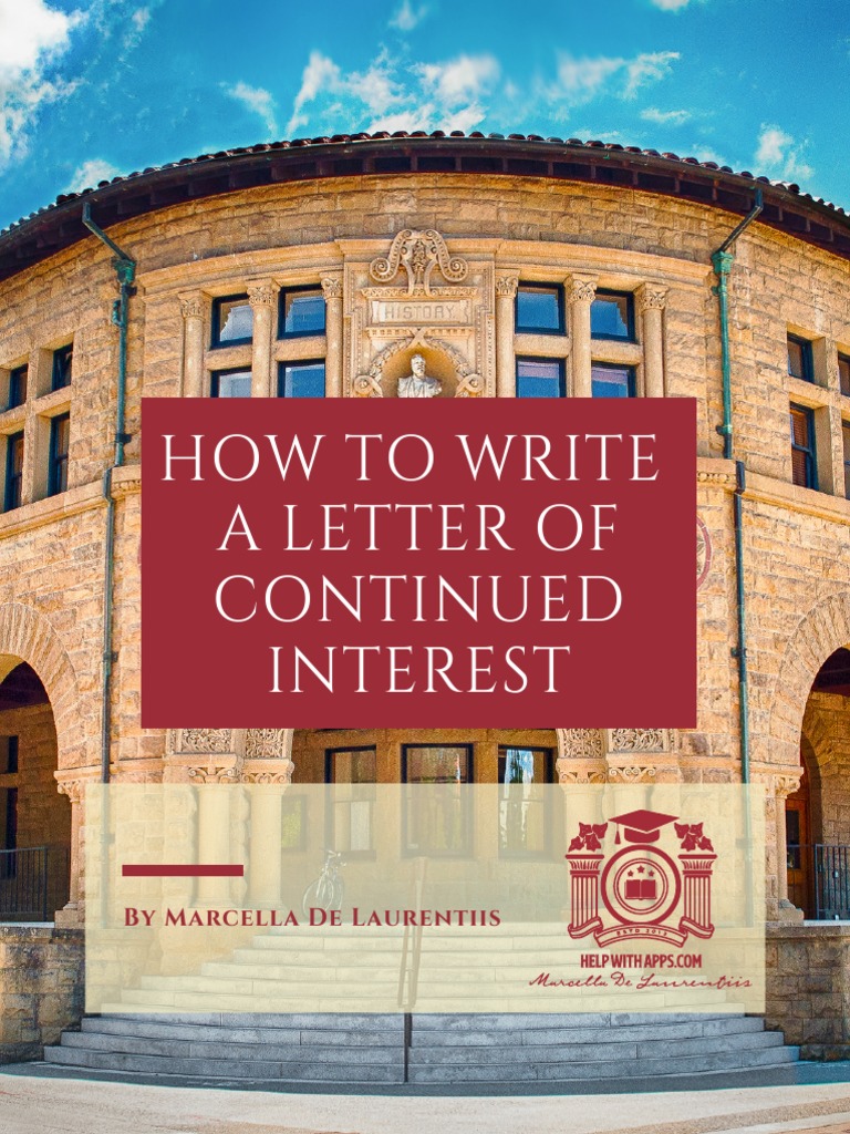 How To Write A Letter of Continued Interest | PDF | Cognition