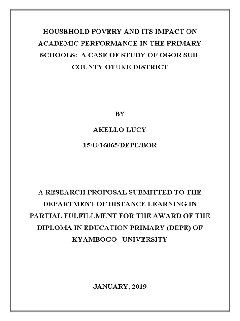 Sample of Research Proposal | PDF | Poverty | Poverty & Homelessness