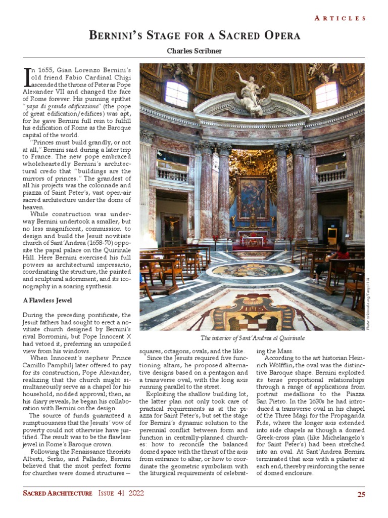 "Bernini's Stage For A Sacred Opera" by Charles Scribner III | PDF