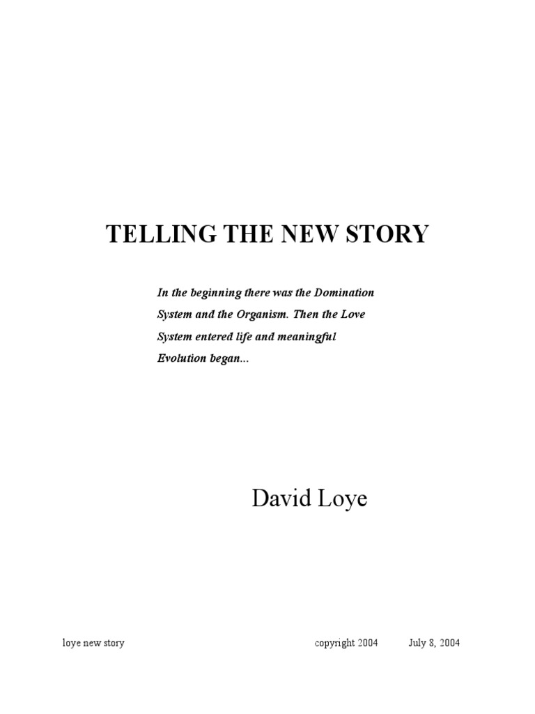 Telling The New Story: David Loye | PDF | Charles Darwin | On The ...