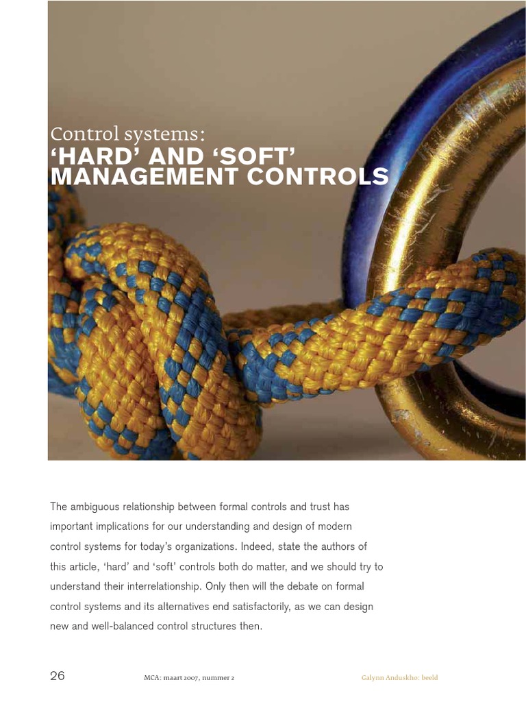 Hard & Soft Management Controls | PDF | Reason | Cognitive Science