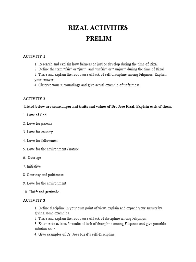 Analyzing Jose Rizal's Life and Teachings Through a Series of ...