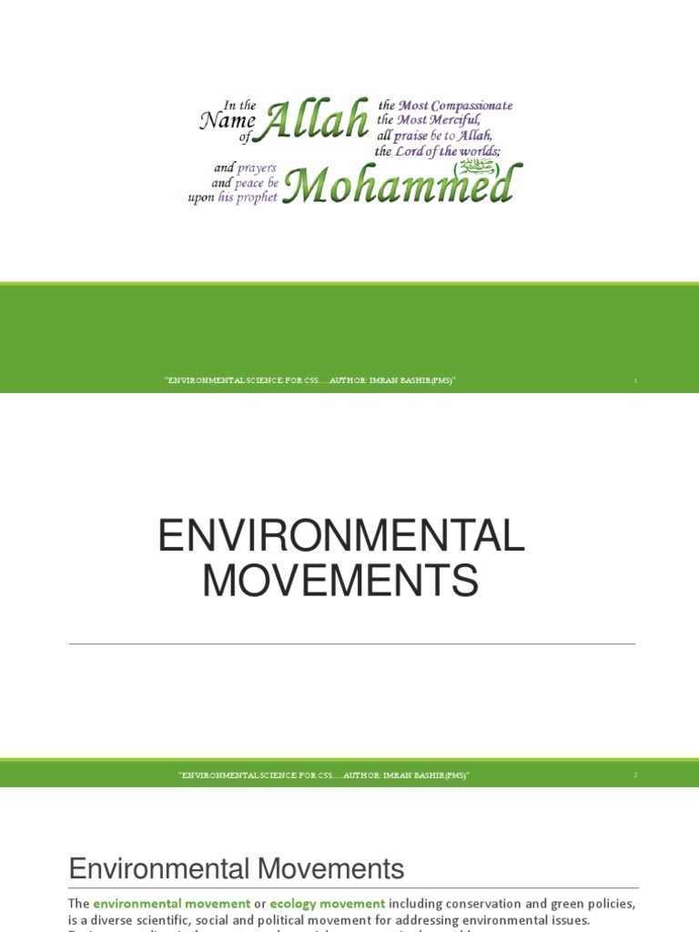 Overview of Environmental Movements | PDF | Environmental Movement ...
