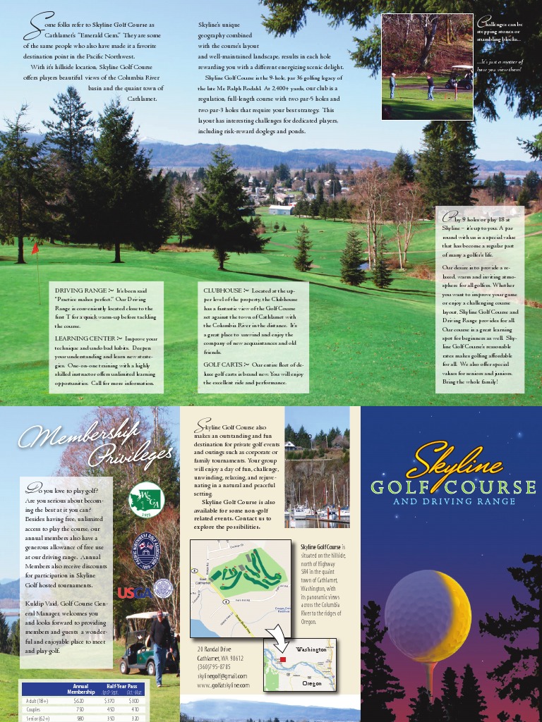 Skyline Golf Course: Play & Learn Golf | PDF | Golf Course | Par (Score)