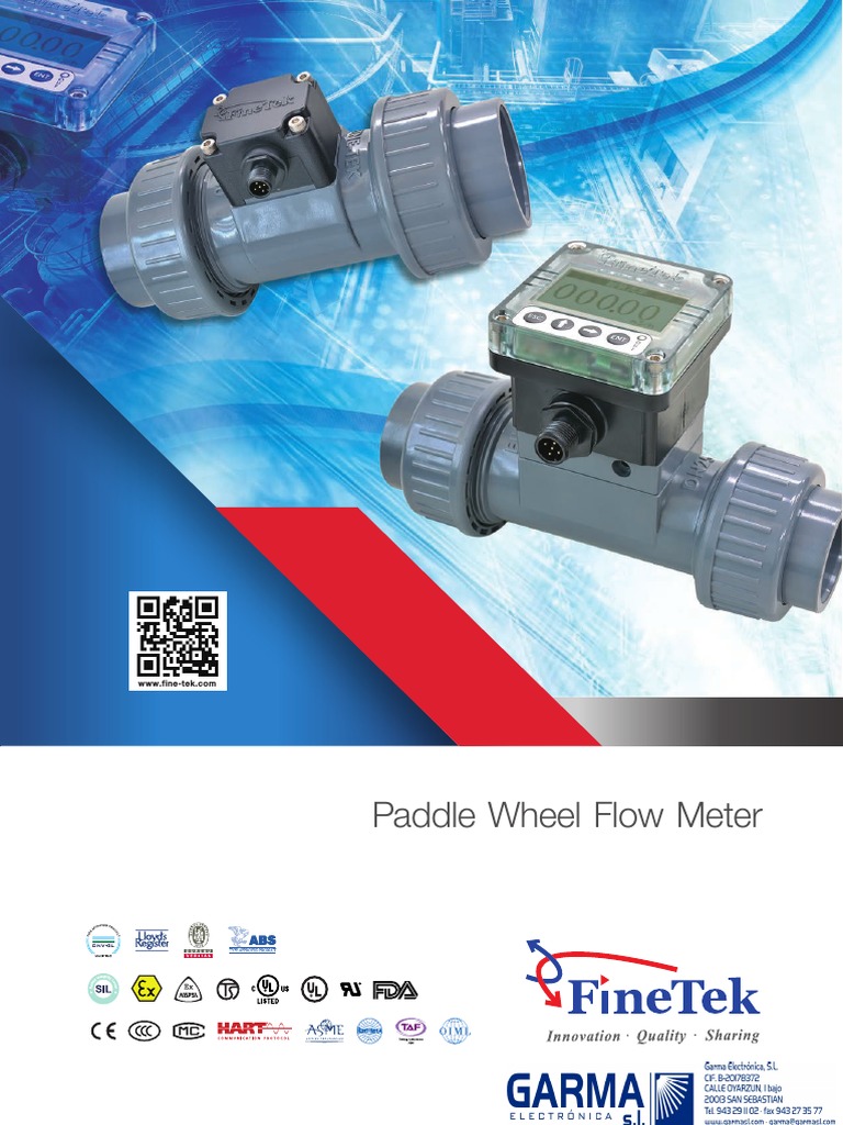EPR Paddle Wheel Flow Meter | PDF | Flow Measurement | Electrical Connector