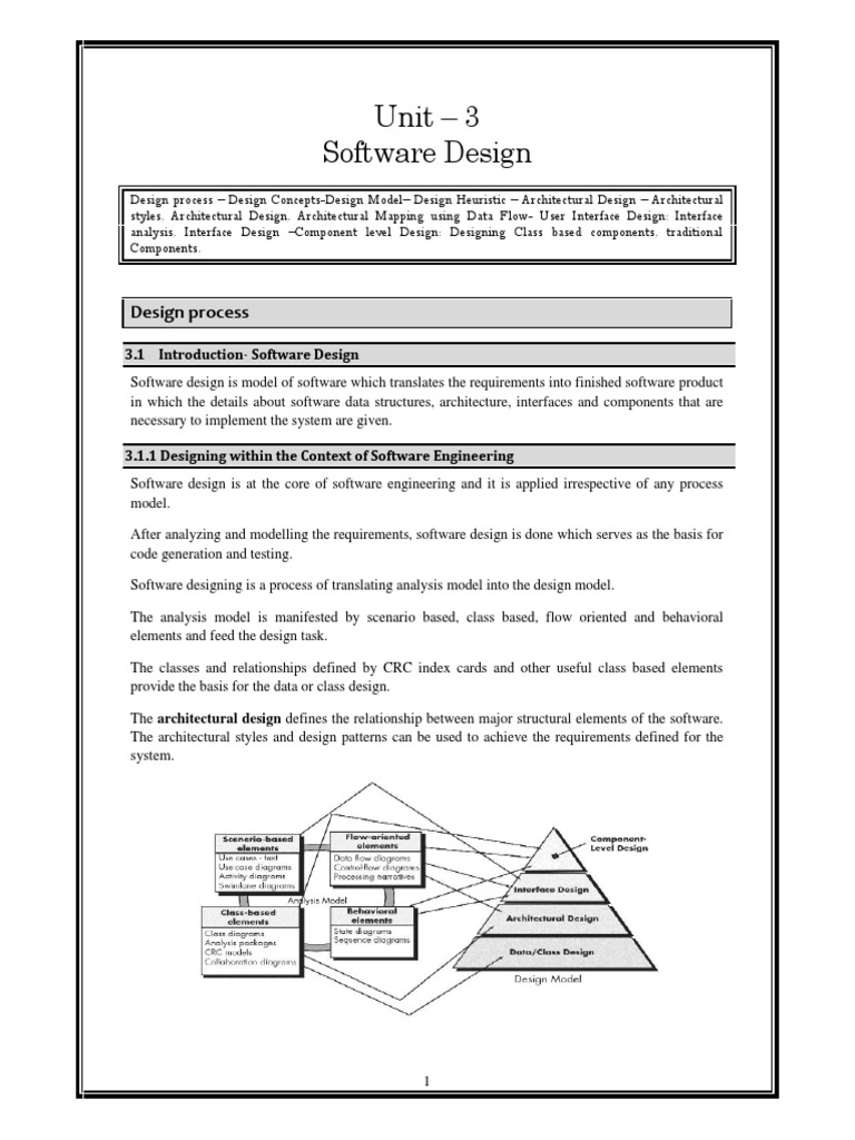 Unit - 3 Software Design | PDF | Component Based Software Engineering ...