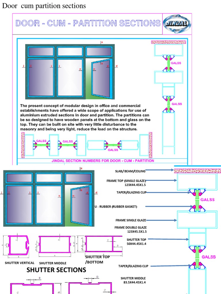 Alluminium Partition And Window Section Pdf