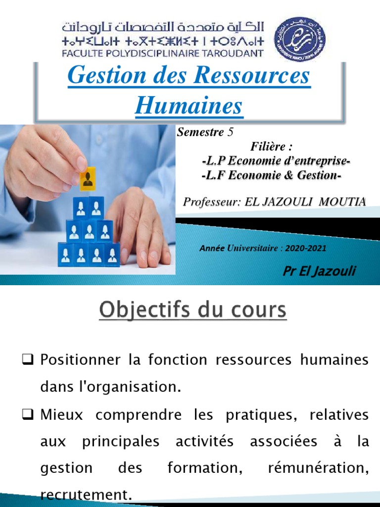 Gestion des Ressources Humaines 2021 | PDF | Recrutement | Gestion des ressources humaines