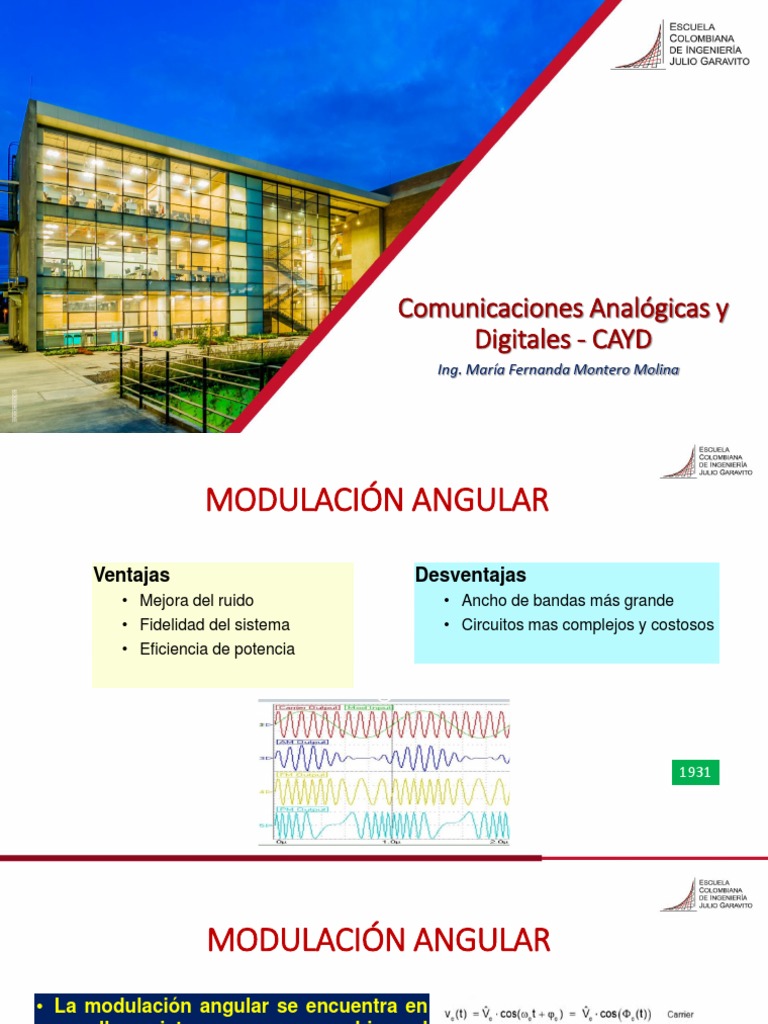 Modulación angular y sus aplicaciones en sistemas de comunicaciones ...