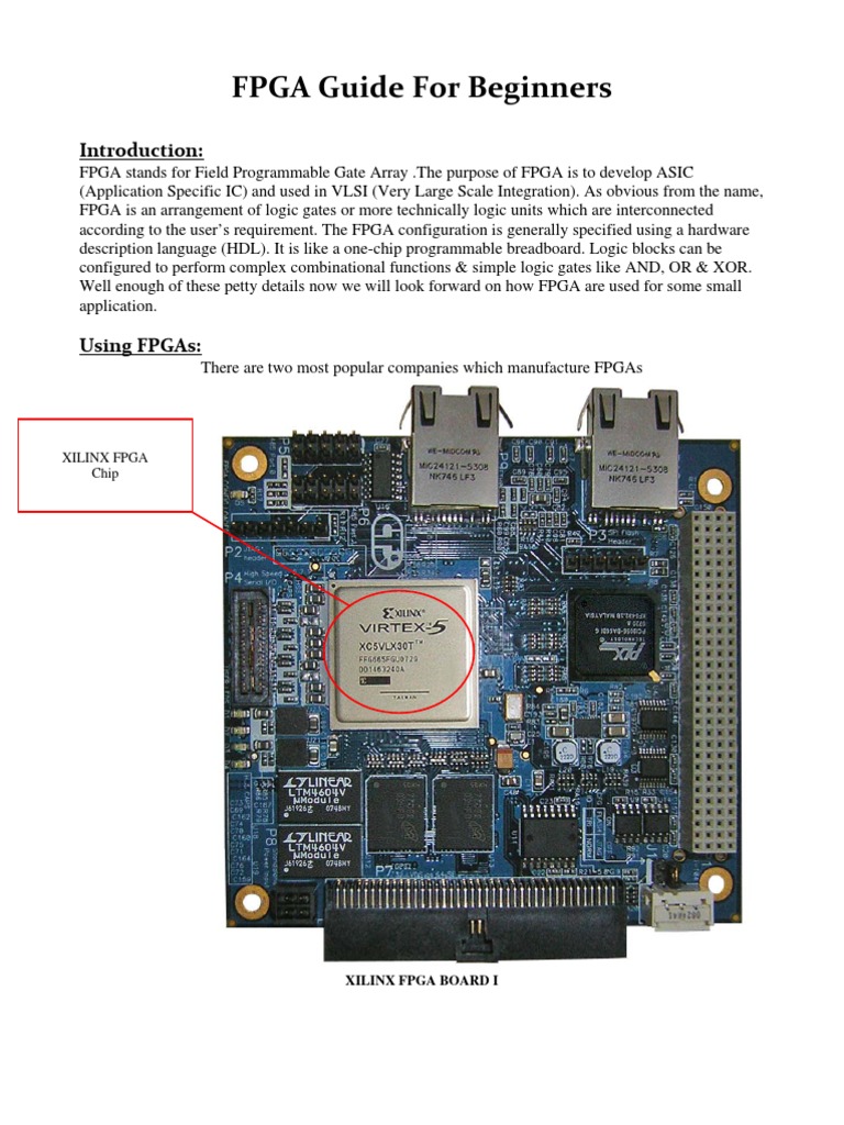 Fpga Guide For Beginners Circuit Logique Programmable Architecture Informatique