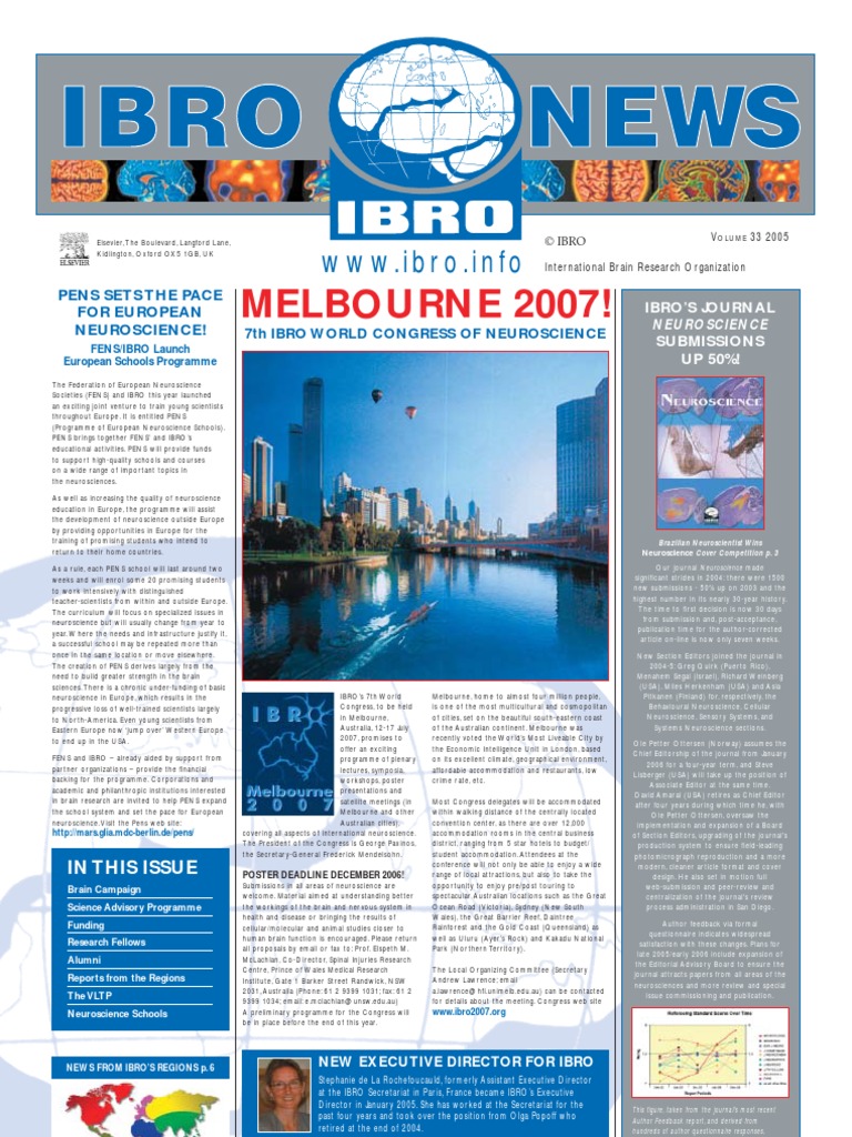 IBRO News 2005 | PDF | Neuroscience | Public Health
