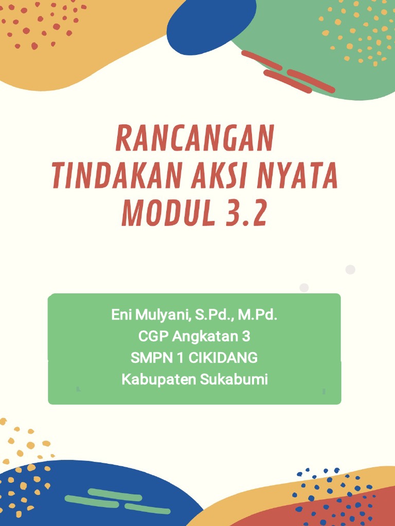 Rancangan Aksi Nyata Modul 3.2 Alur Bagja | PDF