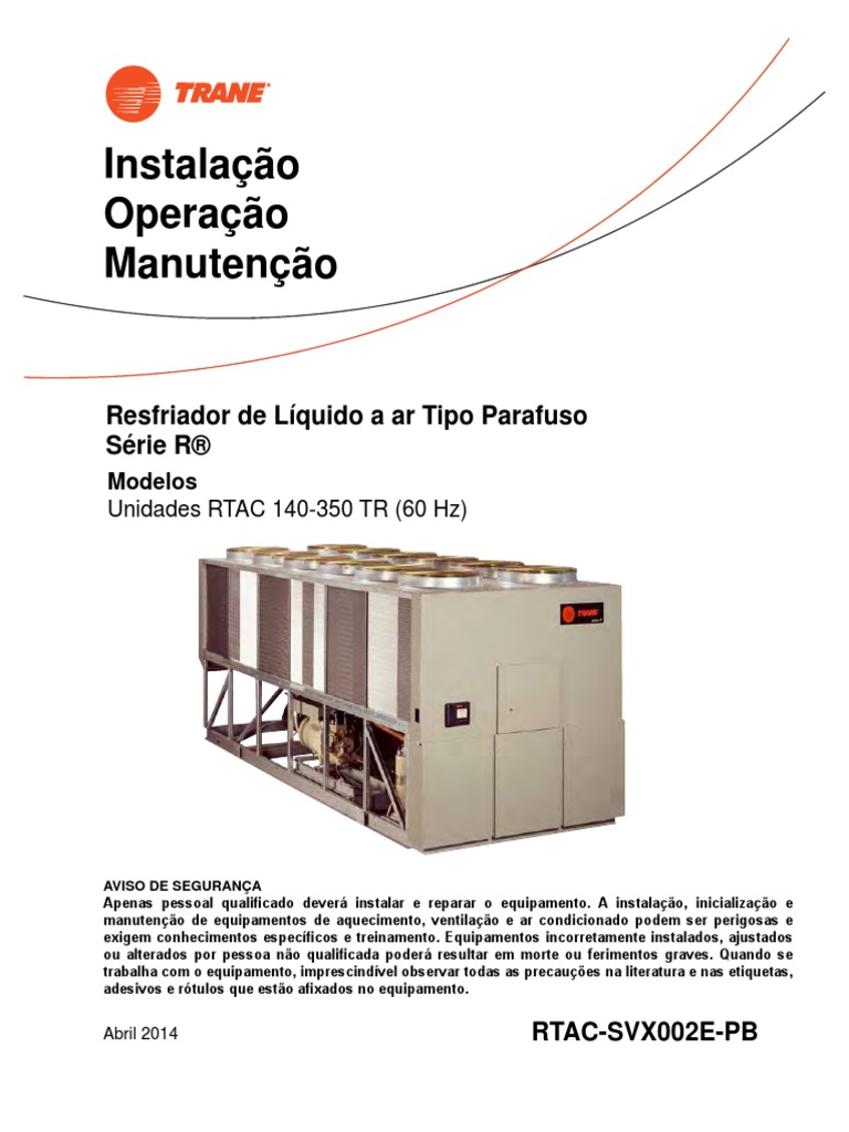 Manual Chiller RTAC Trane Iom Instalaao-Operaao-Manutenao - Compress ...