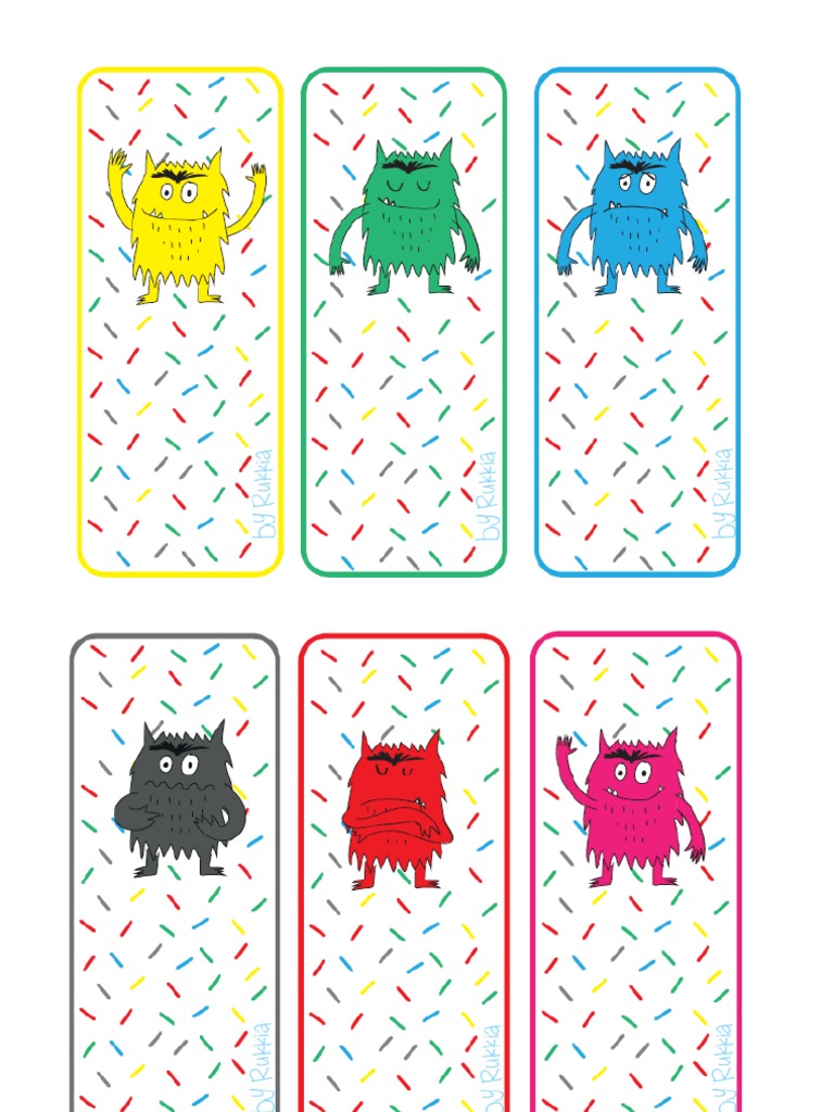The Colour Monster Flashcards | PDF