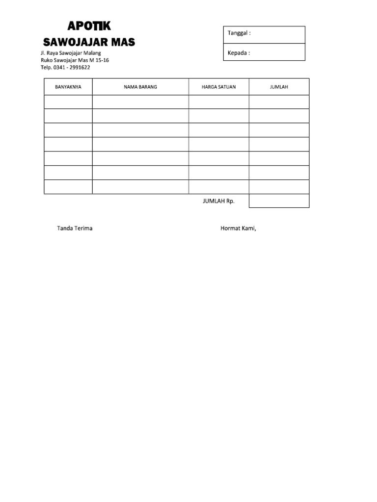 Nota Apotik - Nota Apotik | PDF