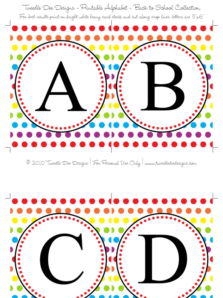 Rainbow Alphabet Banner Back To School Collection | PDF