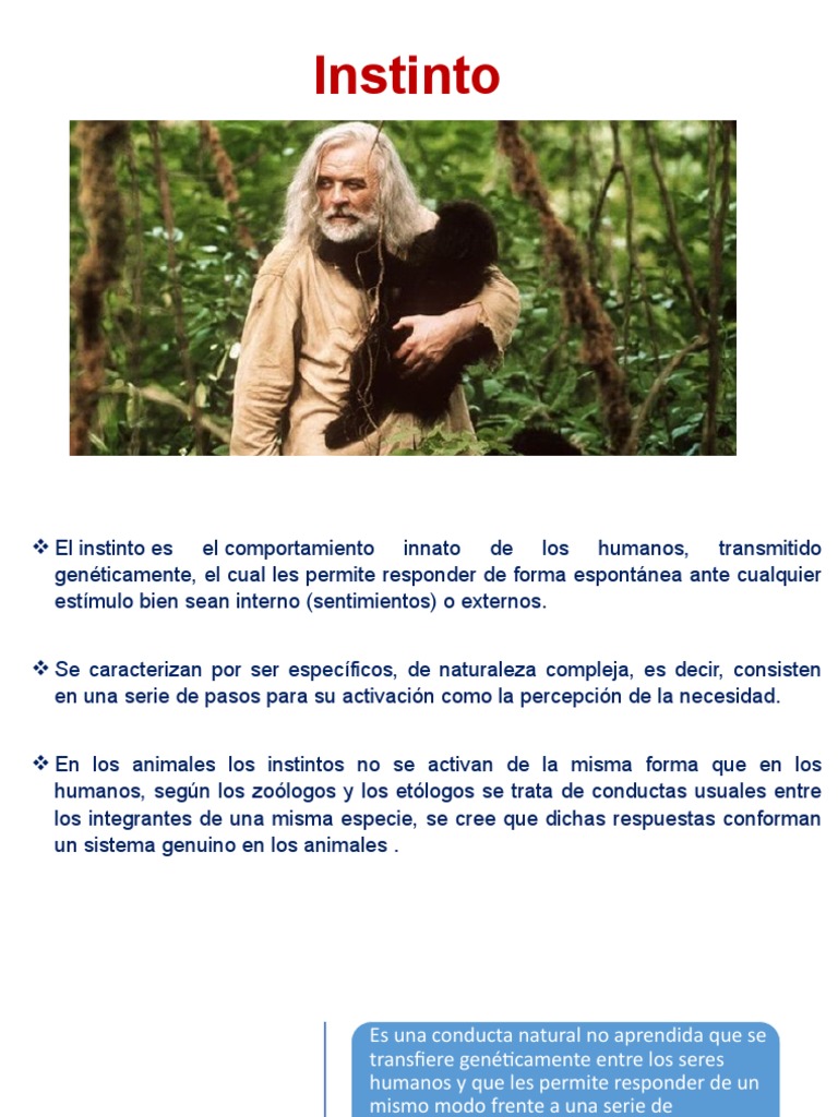 Instinto | PDF | Instinto | Las emociones