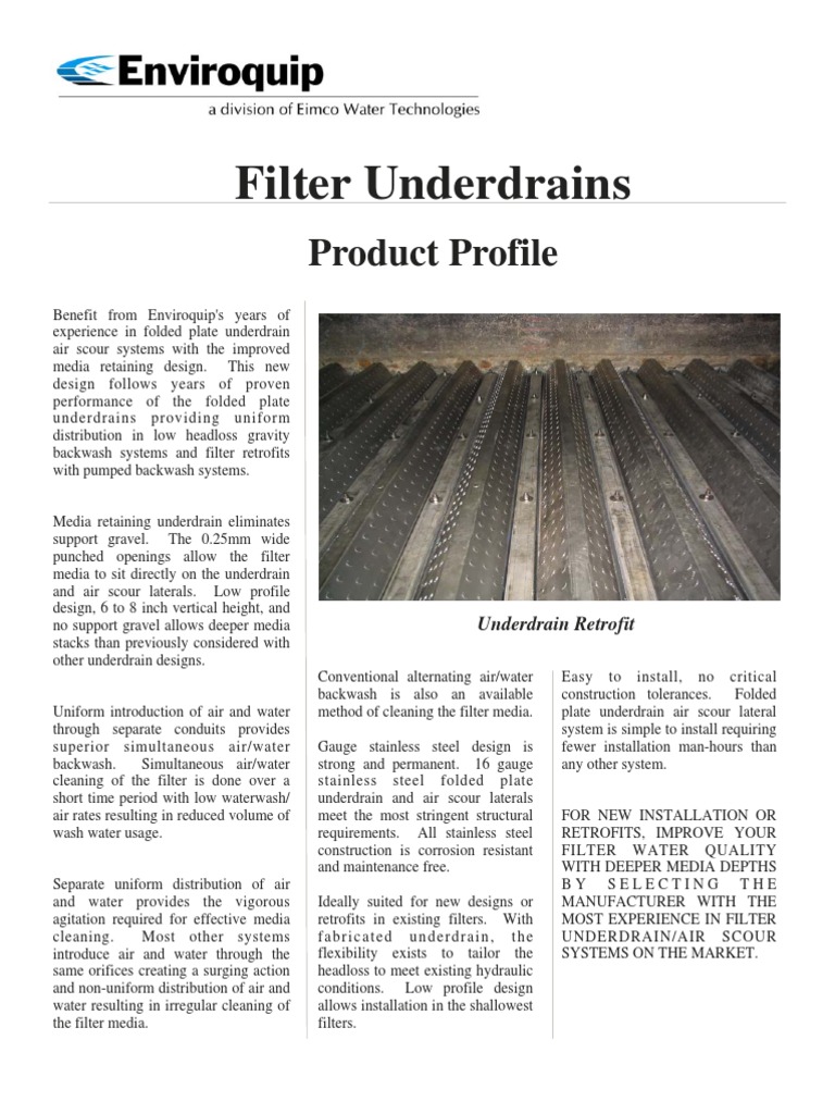 Filter Underdrain Product Profile: Media Retaining Design Provides ...