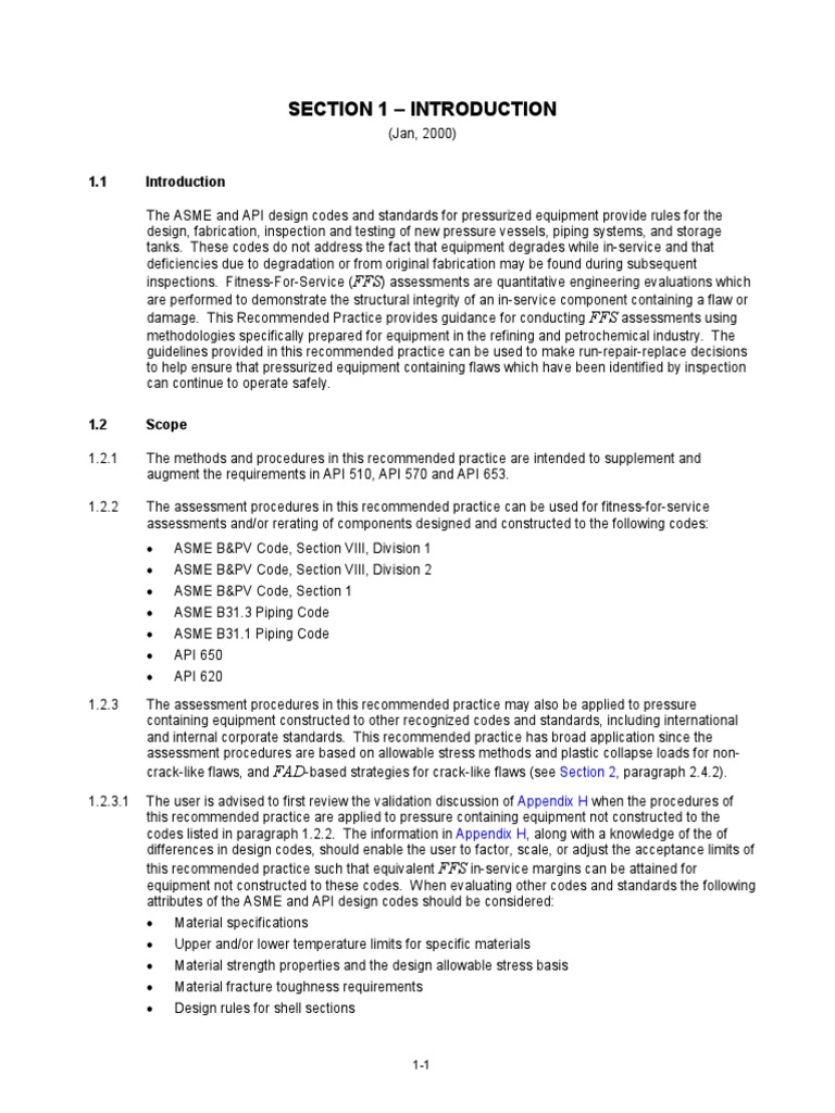 Section 1 - Introduction: FFS FFS | PDF | Pipe (Fluid Conveyance ...