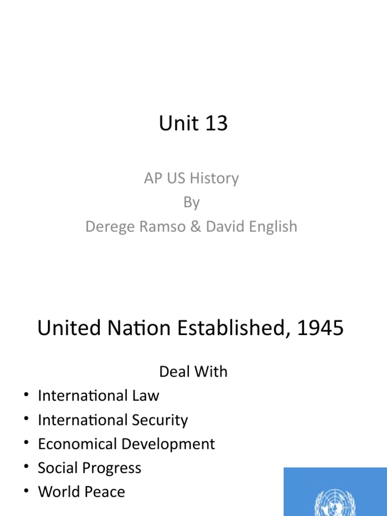 Unit 13: AP US History by Derege Ramso & David English | PDF | Dwight D ...