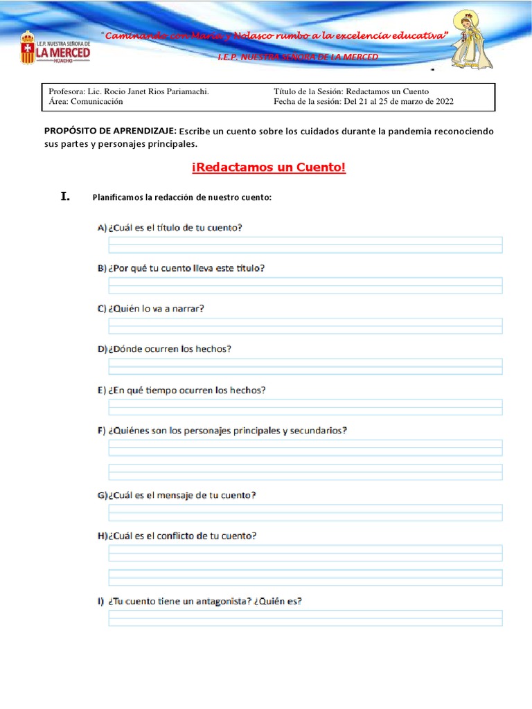 03 Guia Redactamos Un Cuento | PDF