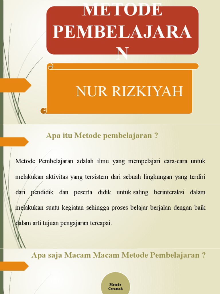 Metode Pembelajaran | PDF