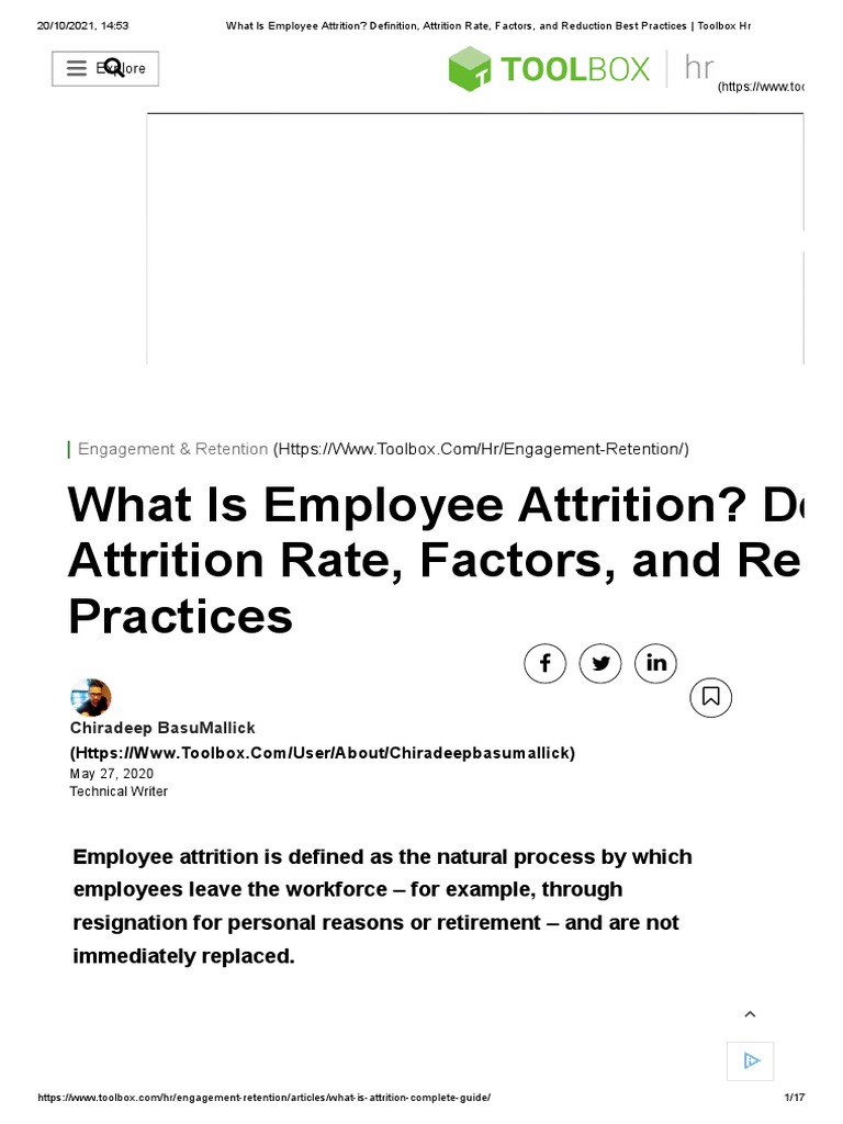 What Is Employee Attrition - Definition, Attrition Rate, Factors, and ...