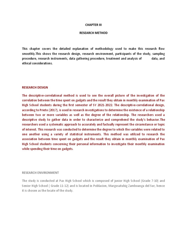 CHAPTER III-WPS Office | PDF | Survey Methodology | Statistics