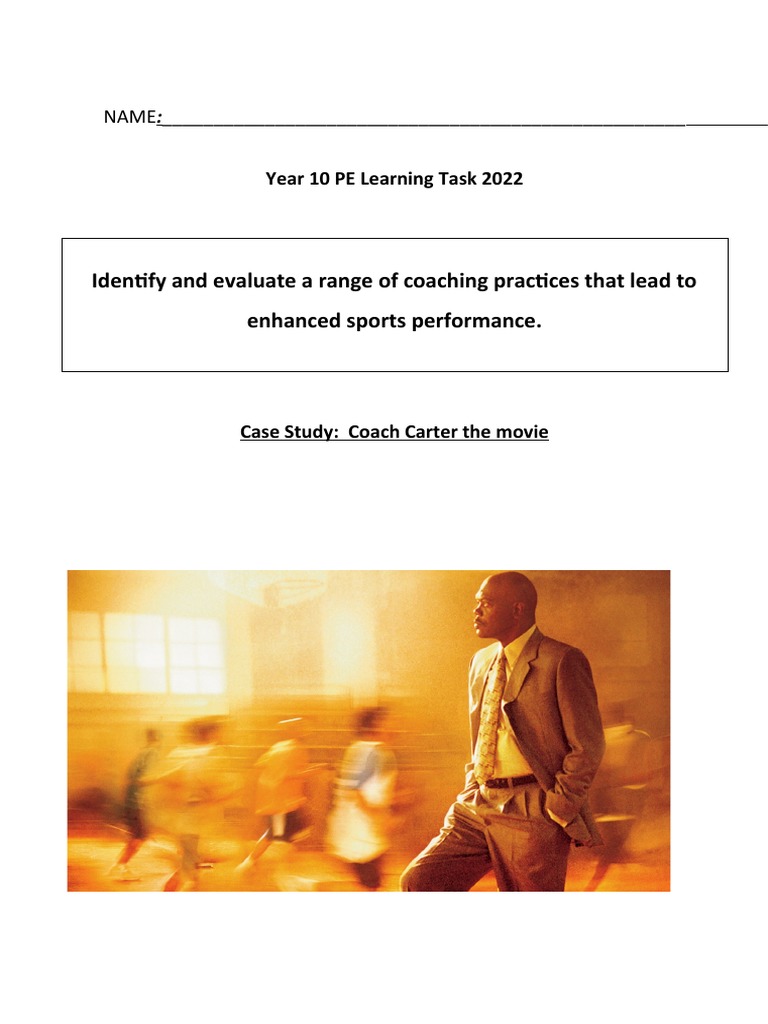 Coaching Practices in Coach Carter | PDF | Education Theory ...