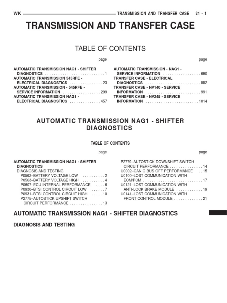 Transmission and Transfer Case | PDF | Transmission (Mechanics) | Throttle