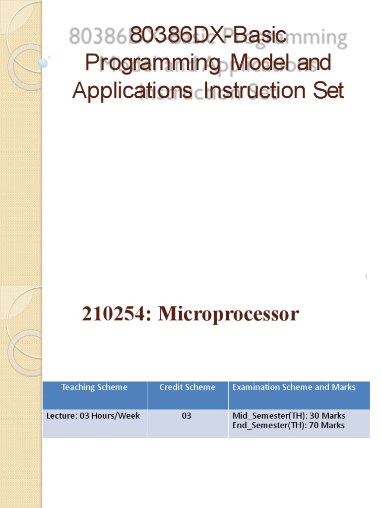 MP Unit-1 SE-II | PDF | Central Processing Unit | Array Data Structure