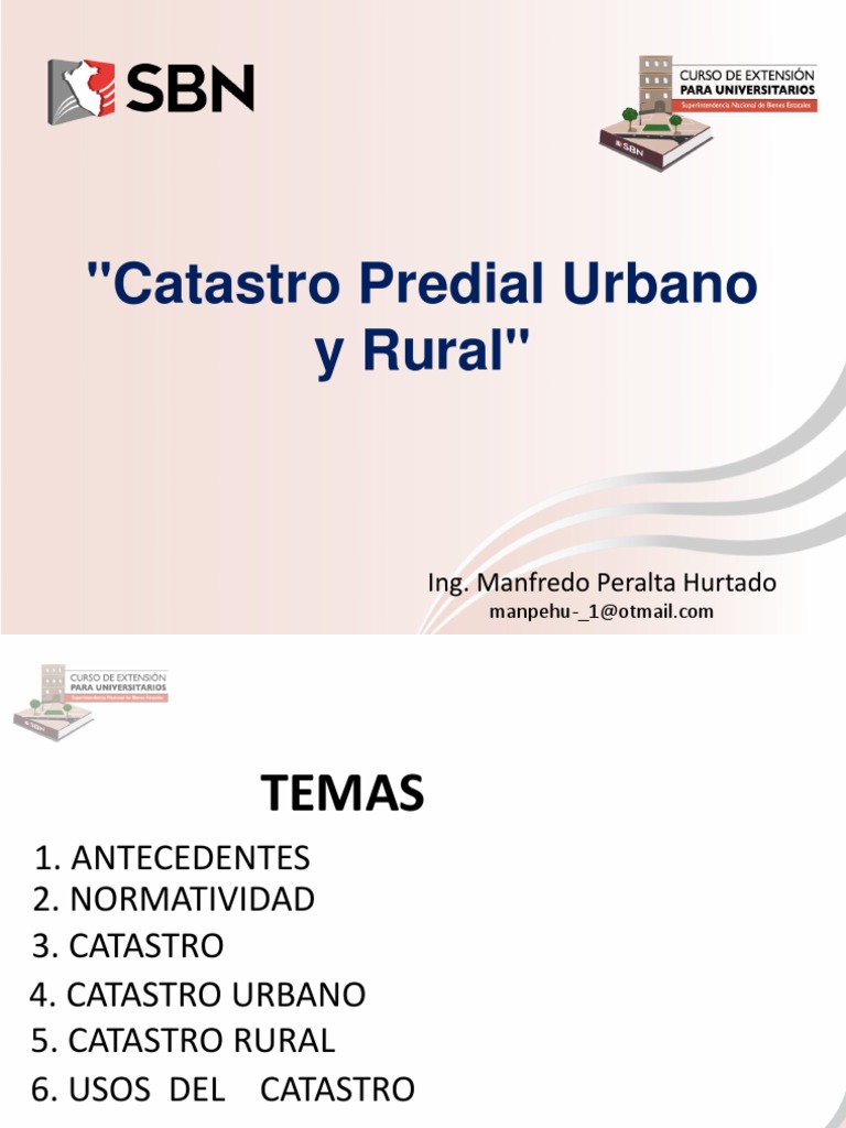 Catastro Predial Urbano y Rural | PDF | Agricultura | Geodesia