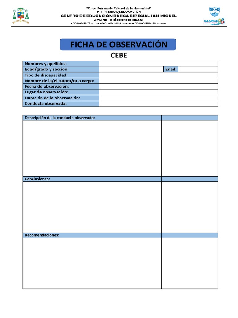 5-Ficha de Observación | PDF
