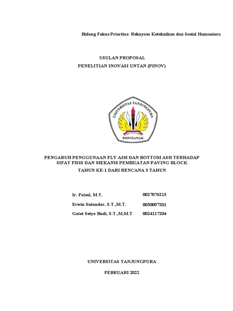 Proposal Paving Block FIX | PDF