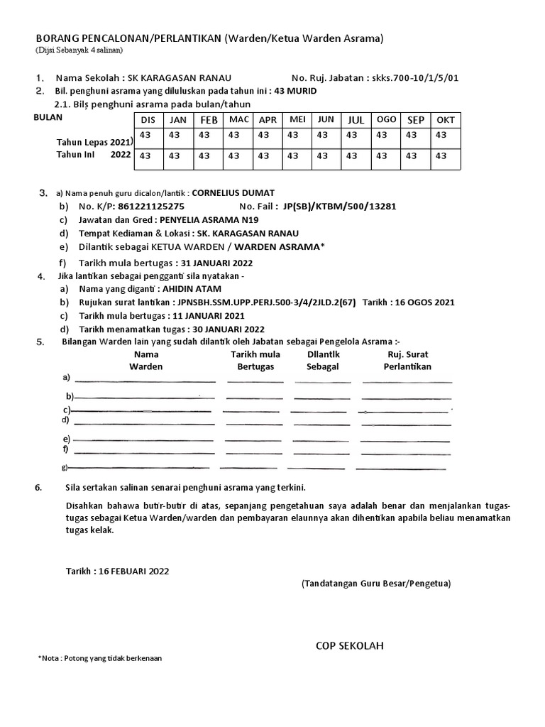 Perlantikan Warden | PDF
