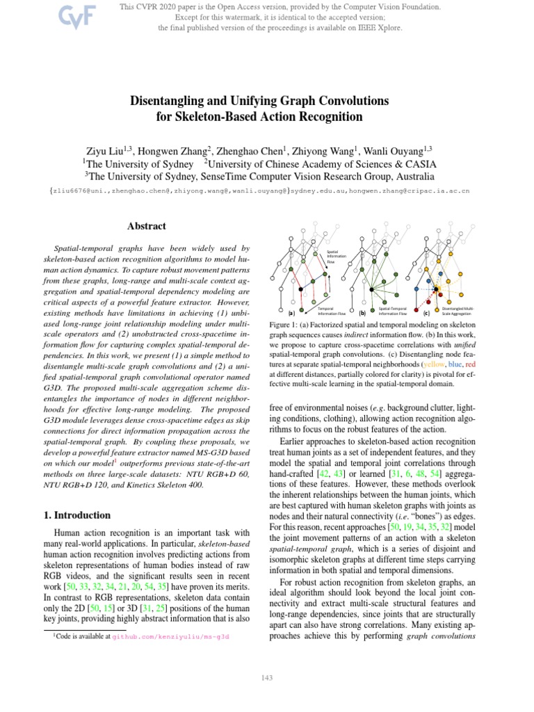 Liu Disentangling and Unifying Graph Convolutions For Skeleton-Based Action Recognition CVPR ...