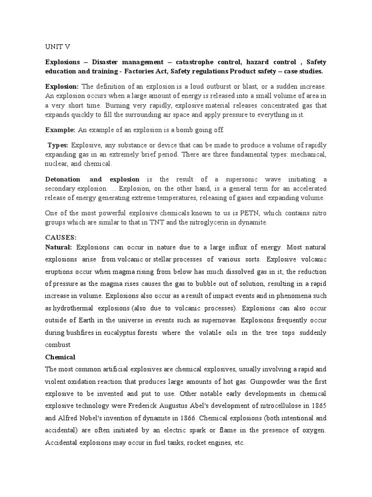 Example: An Example of An Explosion Is A Bomb Going Off. Types ...