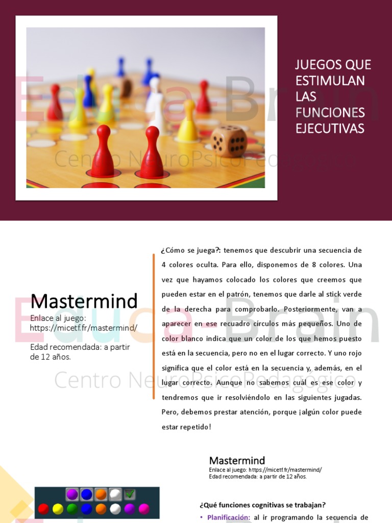 Juegos Que Estimulan Las Funciones Ejecutivas | PDF | Funciones ...