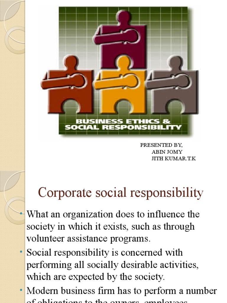 Corporate Social Responsibility: Principles, Stakeholders, Ethics and ...