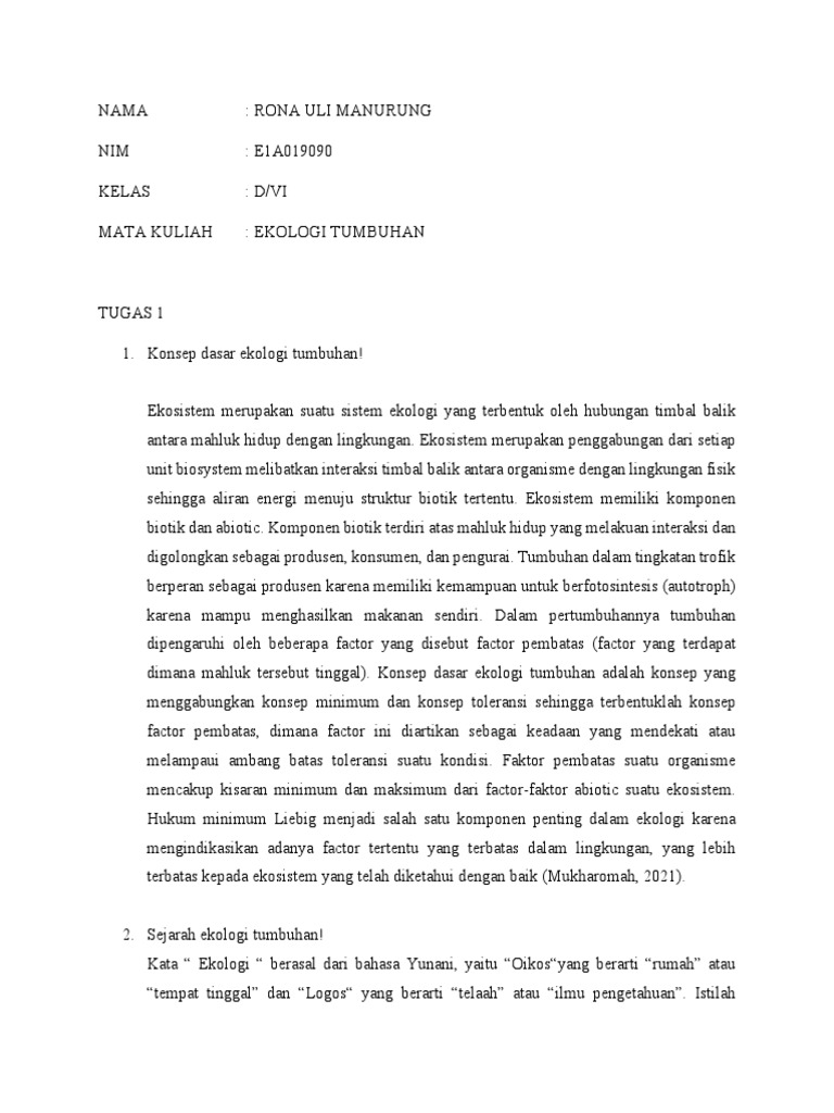 Rona Uli Manurung.e1a019090.vi.d | PDF | Sains & Matematika