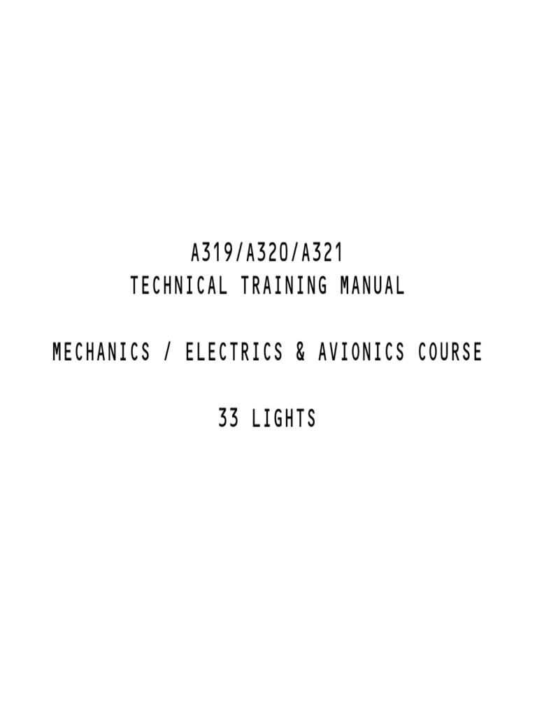 TTM Single Aisle Line & Base Ata 33 | PDF | Cockpit | Lighting