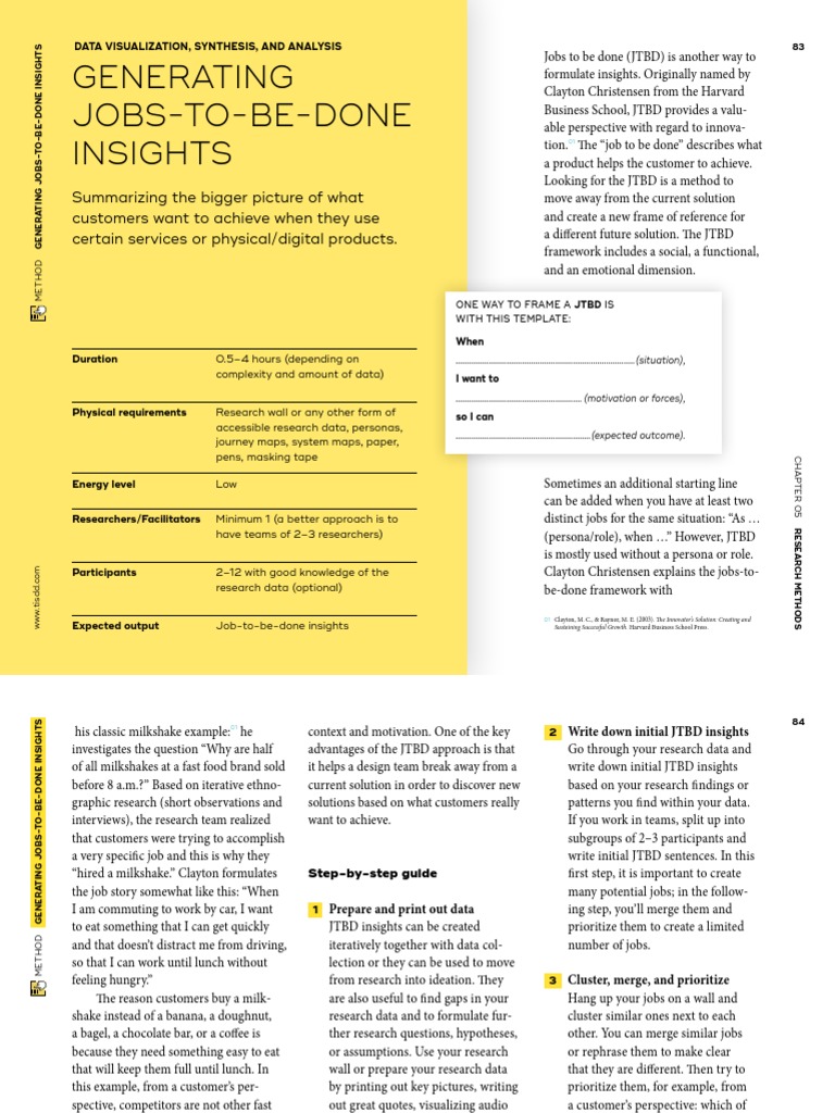 5b264983388bb03250196b8a Tisdd Method ch05 20 JTBD | PDF | Cognition ...