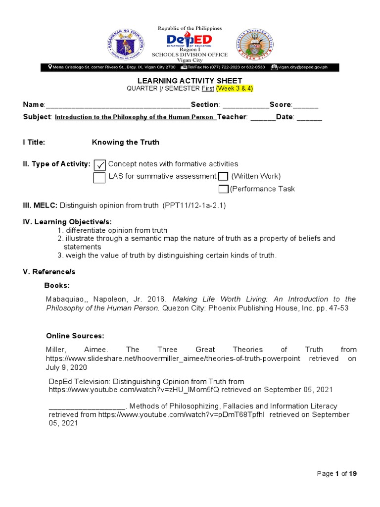 Understanding the Nature and Kinds of Truth | PDF | Truth | Proposition